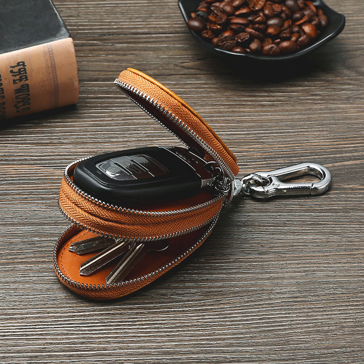 Vintage Leather Double Zipper Key Case 9006 – LEATHERETRO