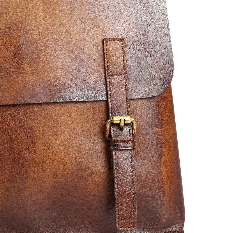 Casual Vintage Leather Backpack – LEATHERETRO