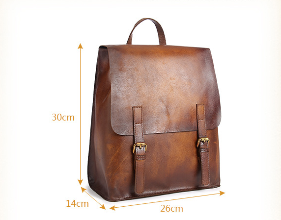 Casual Vintage Leather Backpack – LEATHERETRO