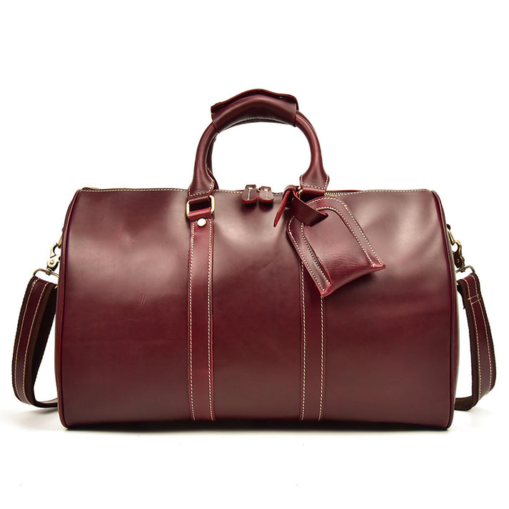 Wine Red Shoulder Leather Traveling Bag 9397 – LEATHERETRO
